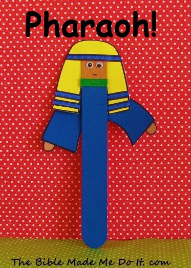 Pharaoh craft stick puppet | The Bible made me do it!